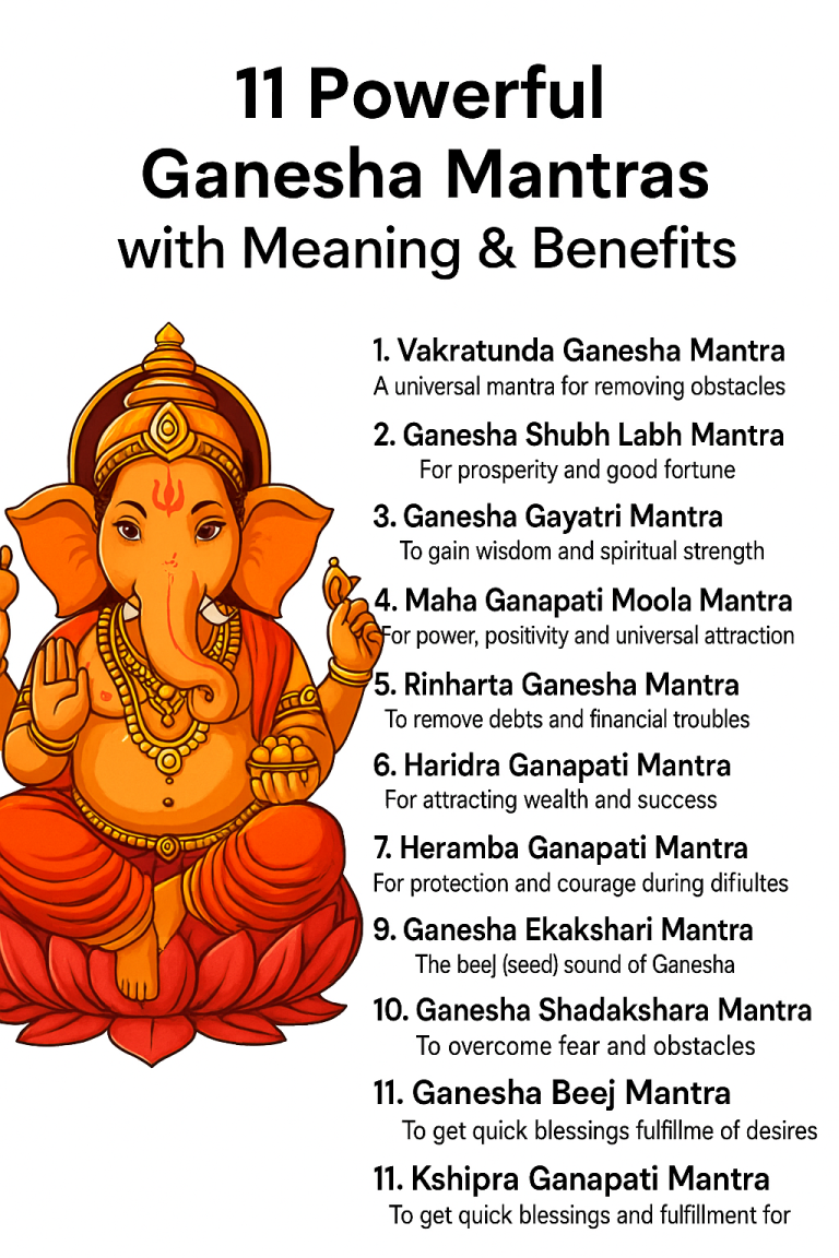 11 Powerful Ganesha Mantras with Meaning & Benefits - Sanskrit Mantras